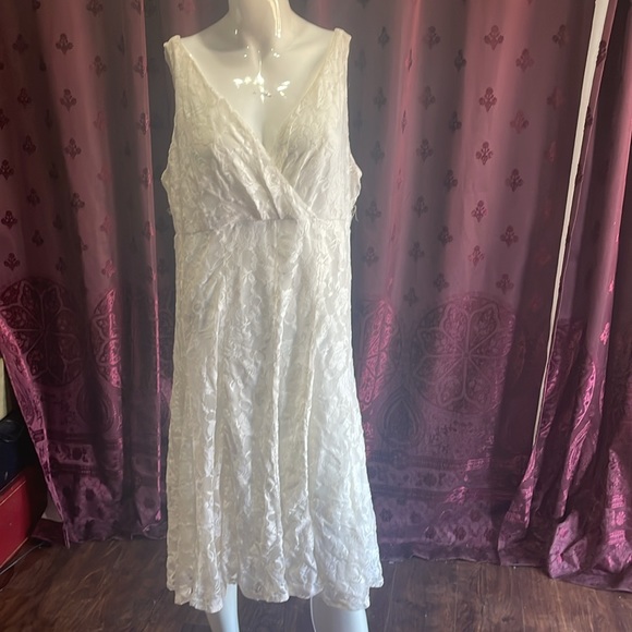 Glamour | Dresses | 32 Vintage Glamour White Lace Sundress Plus Size 8w ...